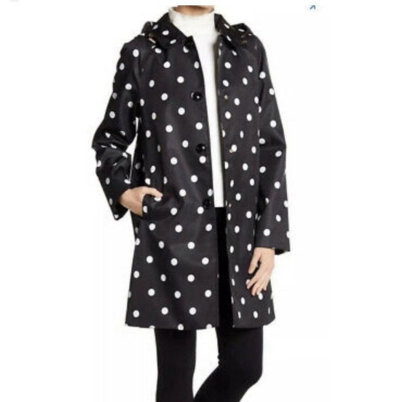 kate spade | Jackets & Coats | New Kate Spade Deco Dot Raincoat With ...